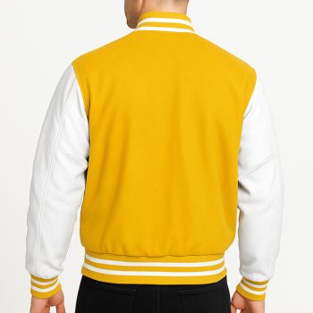 Stylish Unisex Yellow Varsity Jacket Available in All Sizes