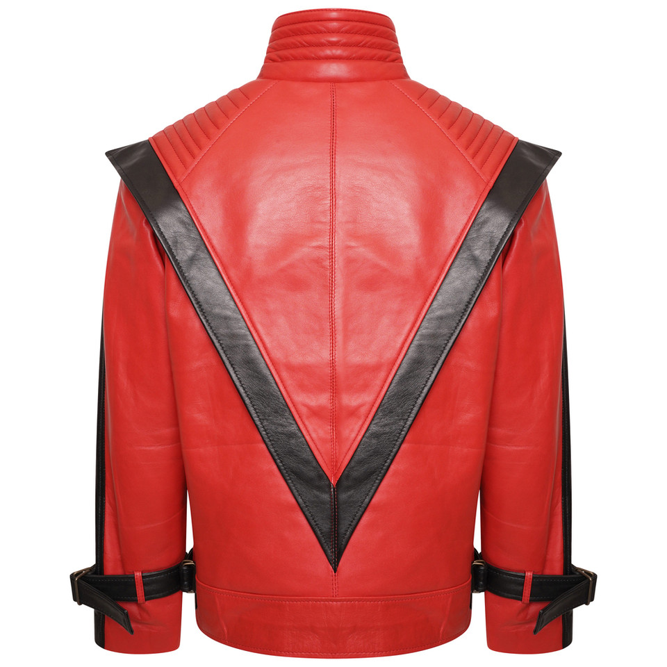 Michael Jackson Thriller Red Leather Jacket