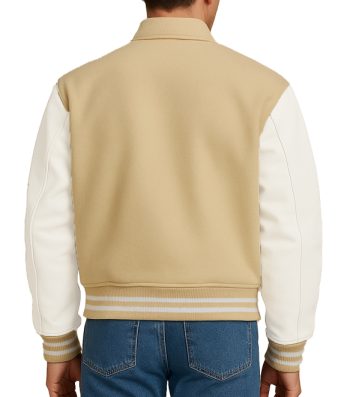 Beige Varsity Jacket for Men & Women